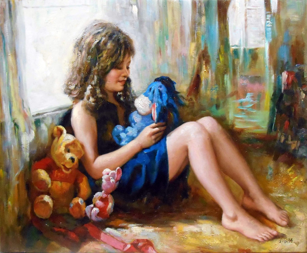 Peintres sans frontière scène de vie /50cm x 61cm /1188-T2